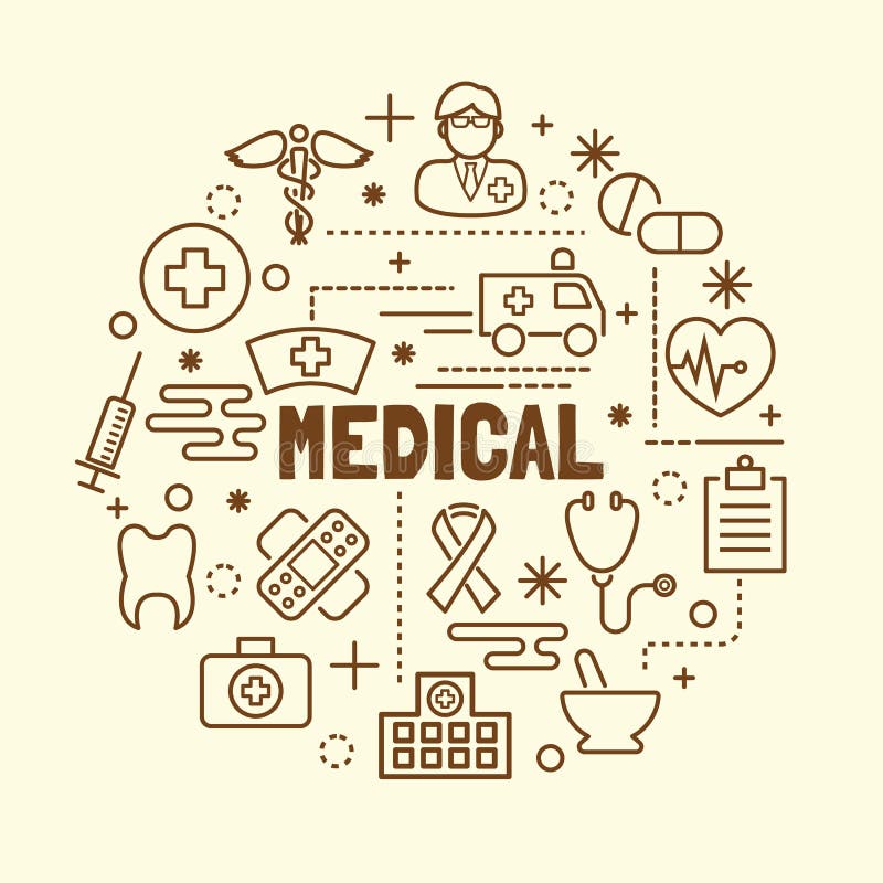 Minimal Set Of Medical And Health Line Icons Stock Vector ...