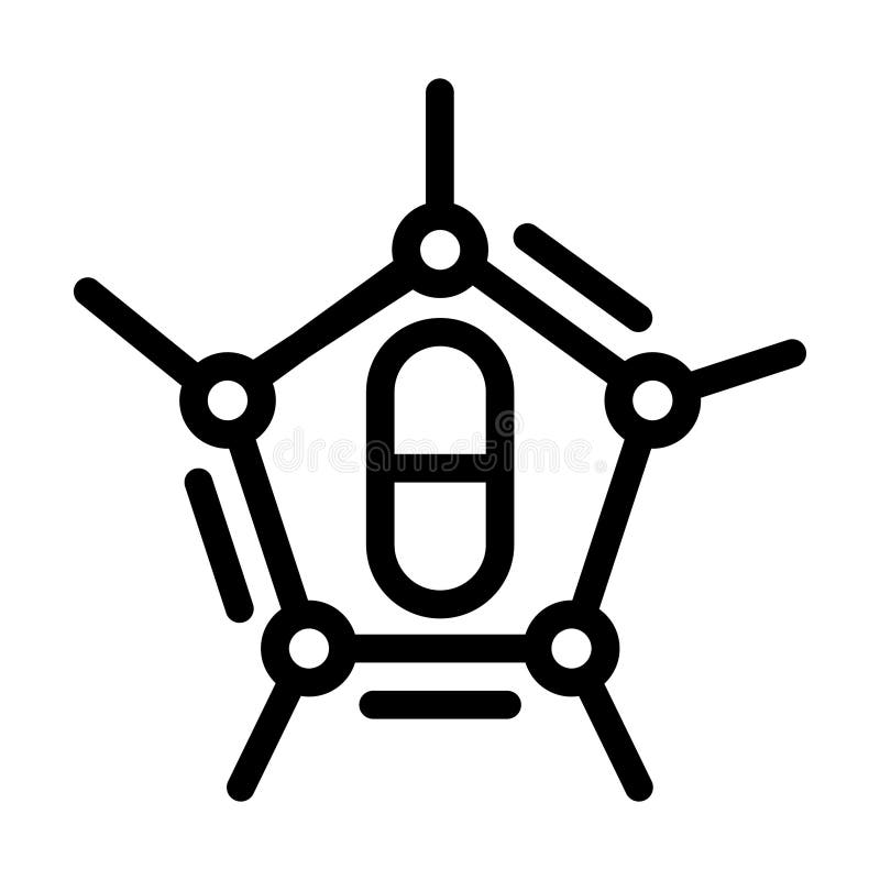 Medical Molecular Structure Line Icon Vector Illustration Stock Vector ... Medical Molecular Structure Line Icon Vector Illustration Stock Vector ...