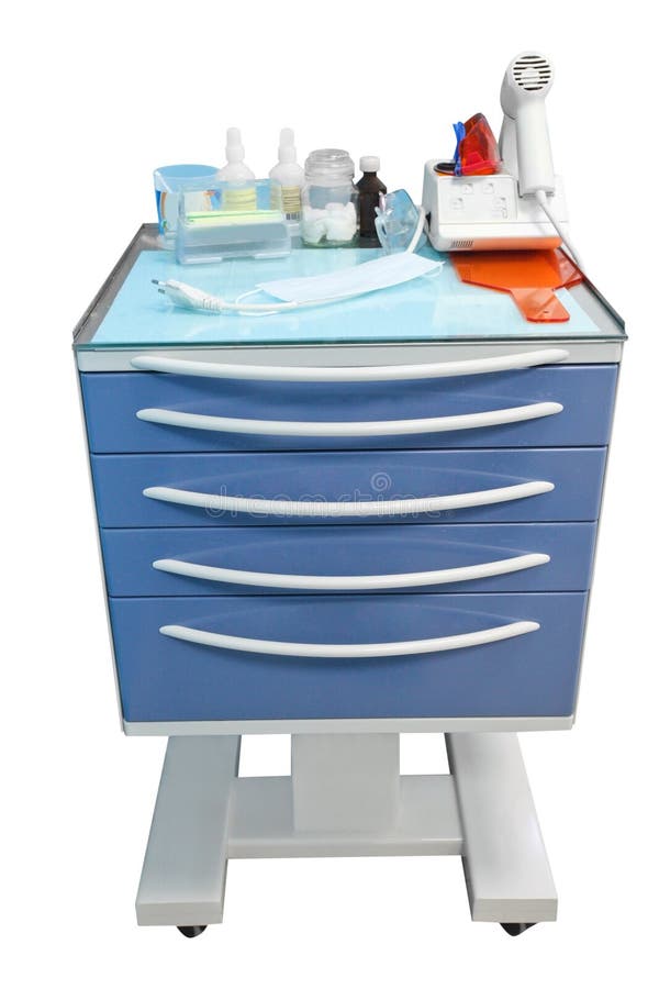 Medical Movable Bedside-table Stock Photo - Image of chemical, table ...