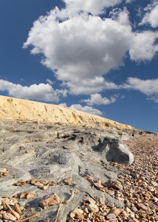 Medical Mud on the Shore of the Dead Sea, Jordan Stock Image - Image of ...