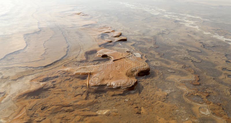 Medical Mud on the Shore of the Dead Sea, Jordan Stock Image - Image of ...