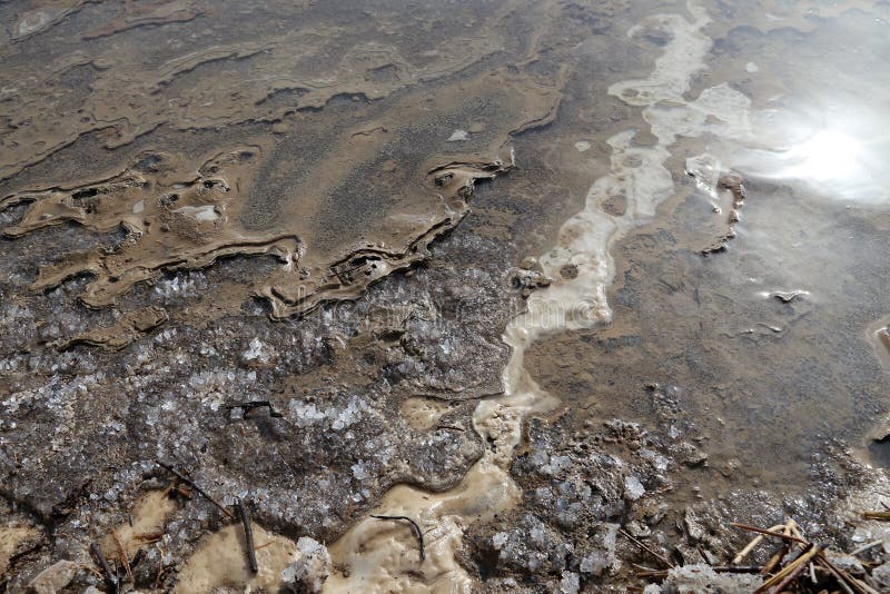 Medical Mud on the Shore of the Dead Sea, Jordan Stock Photo - Image of ...