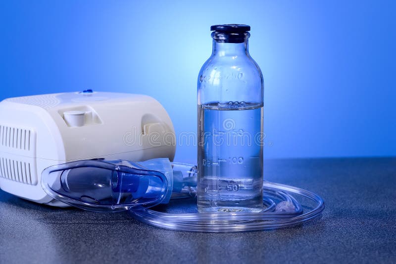 Medical Nebulizer for the Treatment of Bronchitis. Camera Agains Stock ...