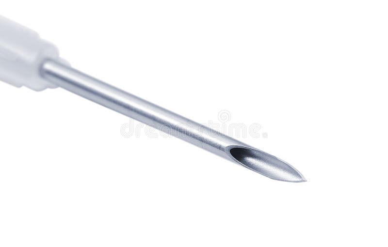 Medical Needle, Isolated on White Background. Stock Image - Image of ...