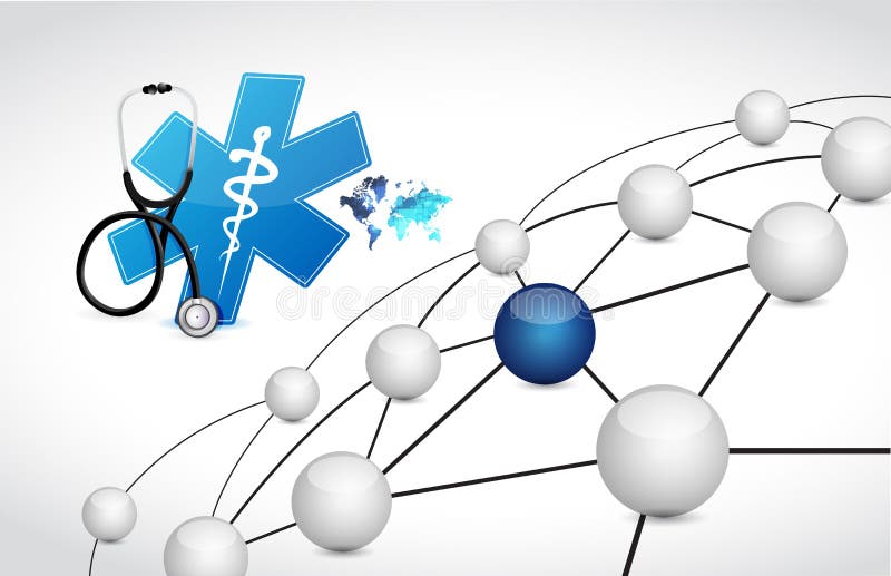 Medical Network Diagram Illustration Stock Illustration - Illustration ...