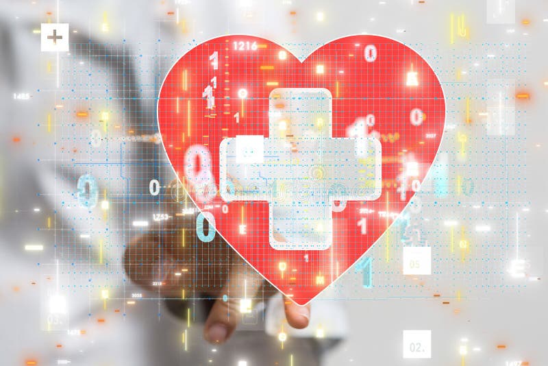 A Medical Network Connection with Modern Virtual Screen Interface Stock ...