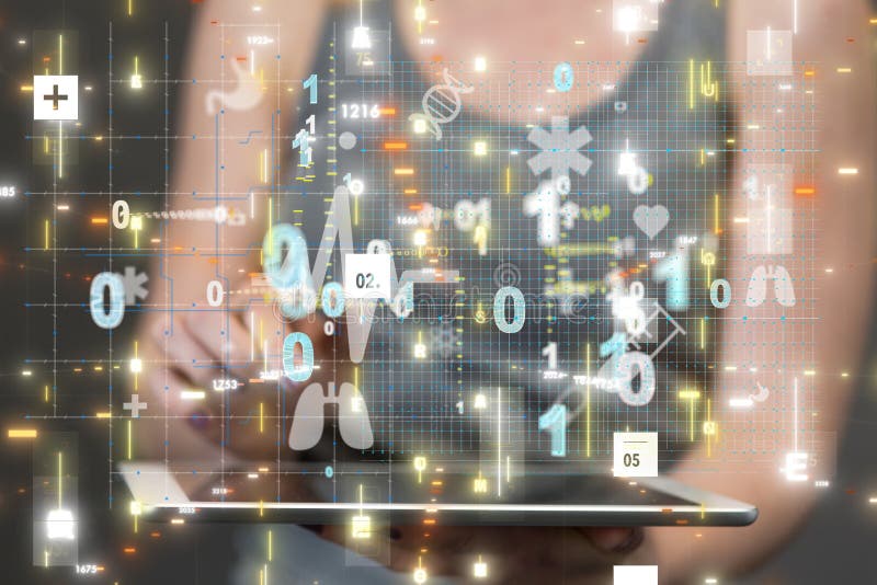 A Medical Network Connection with Modern Virtual Screen Interface Stock ...