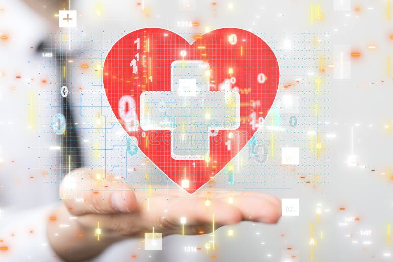 A Medical Network Connection with Modern Virtual Screen Interface Stock ...