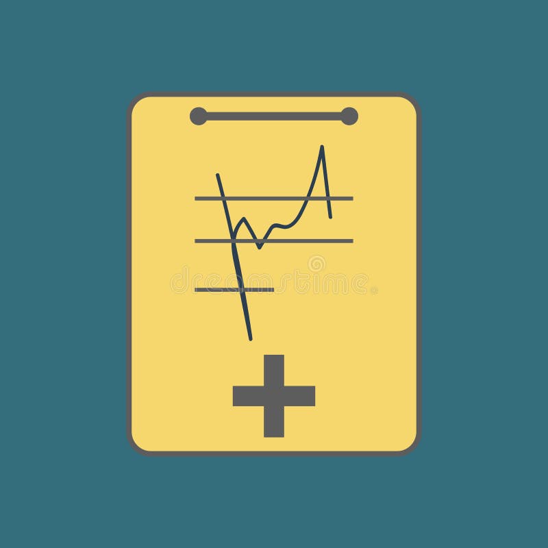 Medical Notebook Icon stock vector. Illustration of treatment - 83872965