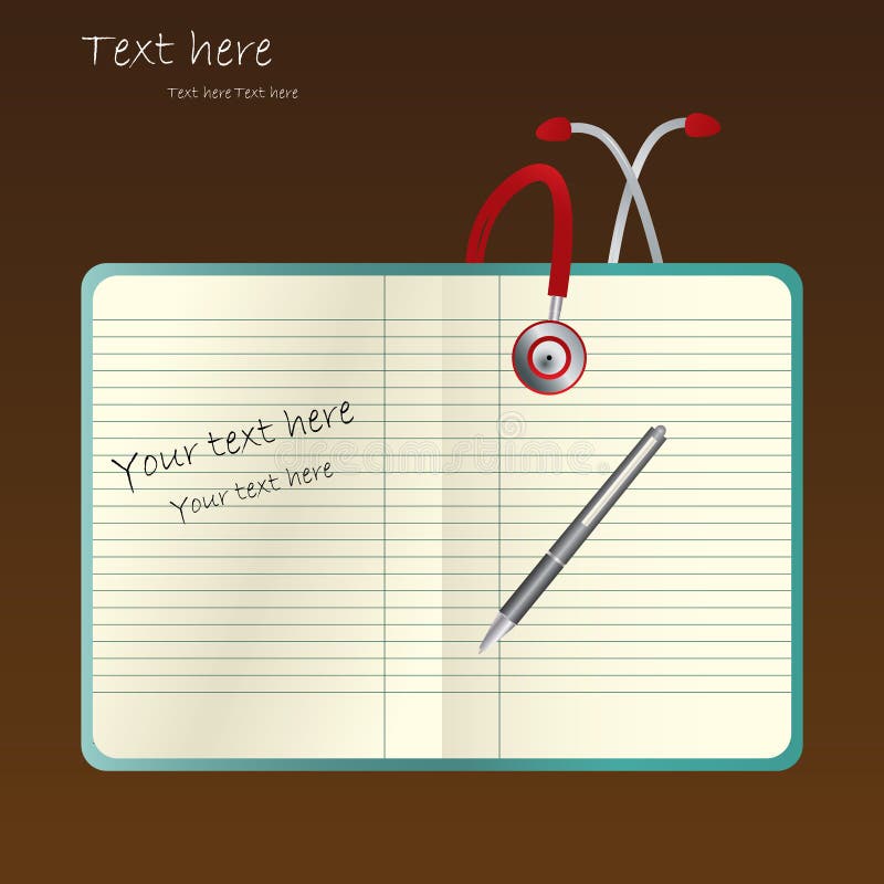 Medical Notes and Stethoscope Stock Vector - Illustration of heartbeat ...