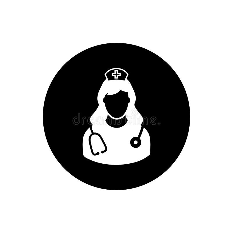 Medical Nurse Service Rounded Icon. Stock Vector - Illustration of ...