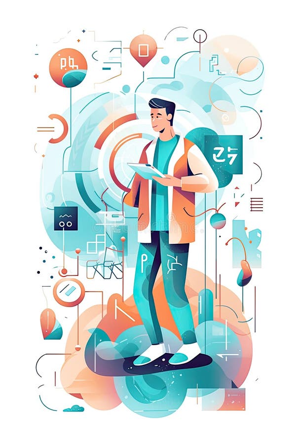 Medical and Nurse Technological Illustrations Stock Image - Image of ...