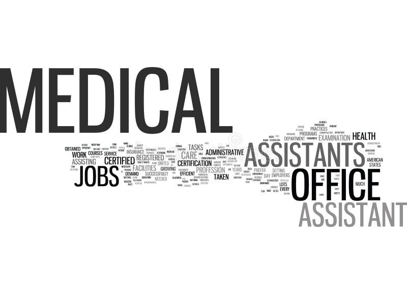 Medical Office Assistant Jobs Text Background Word Cloud Concept Stock ...