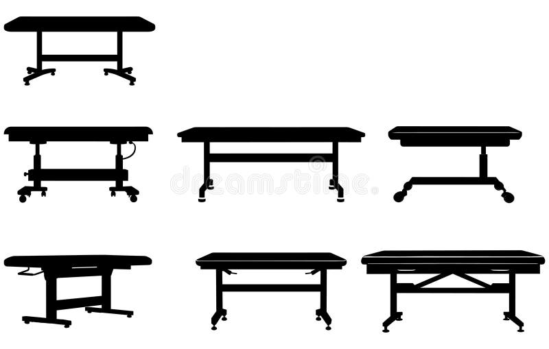Medical Operating Table Silhouette , Operating Table Glyph Icon Vector ...
