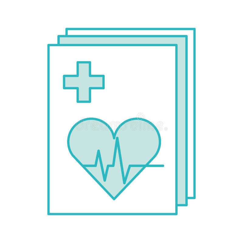 Medical Order with Cardiology Test Document Icon Stock Vector ...