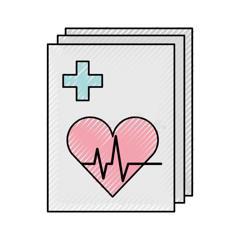 Medical Order with Cardiology Test Document Icon Stock Vector ...