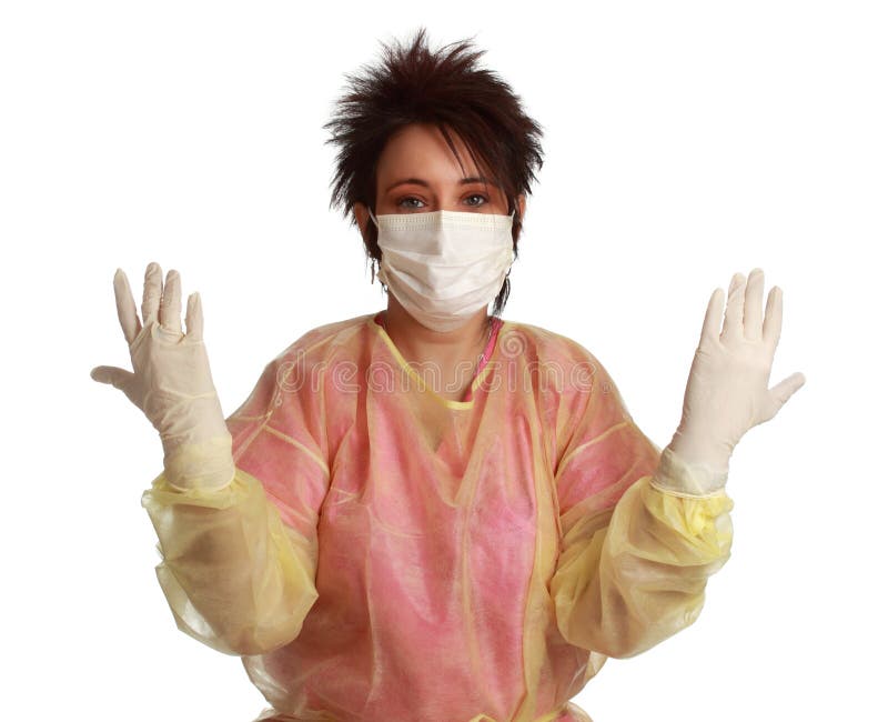 Medical orderly stock image. Image of protection, female - 18801699