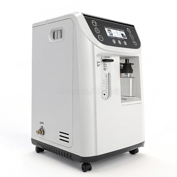 Medical Oxygen Concentrator with Control Panel Stock Illustration ...