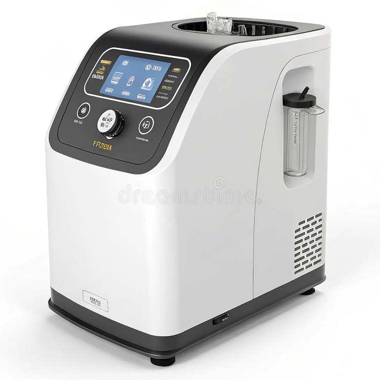 Medical Oxygen Concentrator with Control Panel Stock Illustration ...