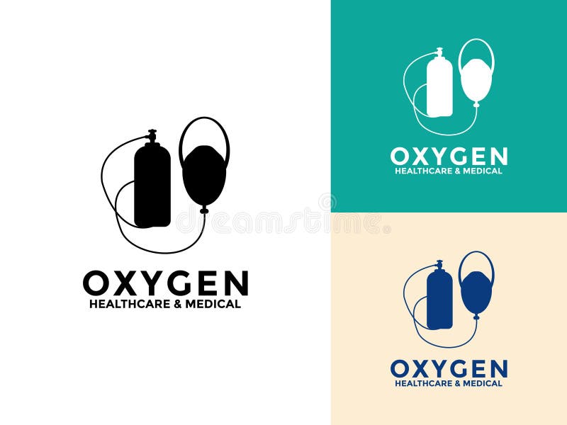 Medical Oxygen Cylinder Logo Vector Icon, Set Vector Illustration of ...