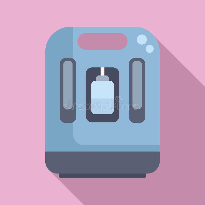 Medical Oxygen Device Icon Flat Vector. Clinic Concentrator Stock ...