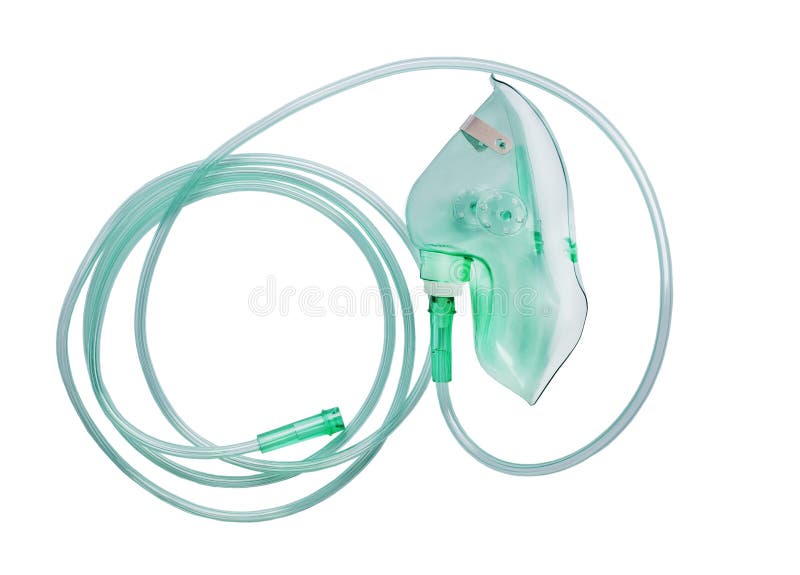 Medical Oxygen Mask Isolated on White Background Stock Image - Image of ...