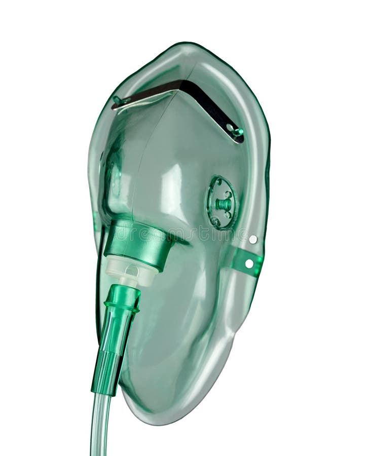 Medical Oxygen Mask on a White Background Stock Image - Image of ...