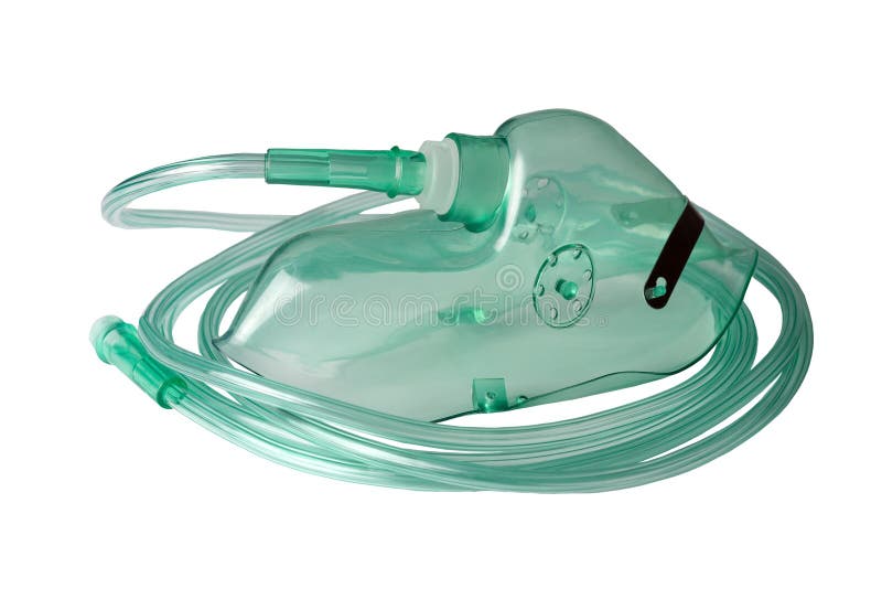 Medical Oxygen Mask on a White Background Stock Photo - Image of doctor ...