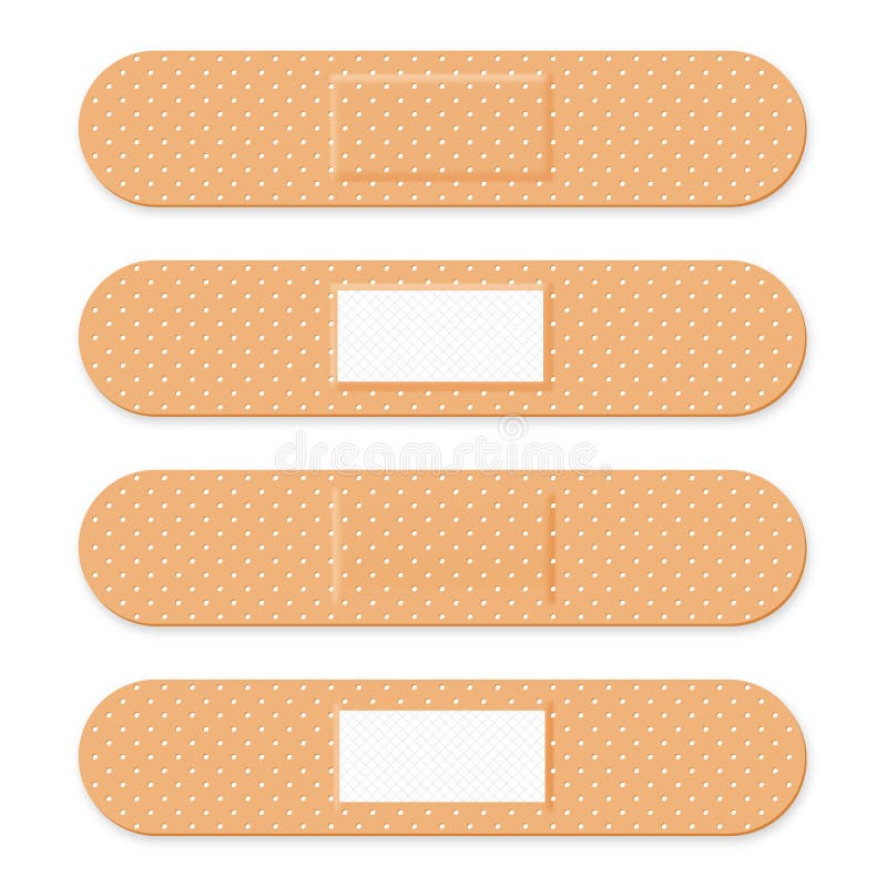 Medical Patch, Adhesive Bandage. Set of Elastic Medical Plasters in ...