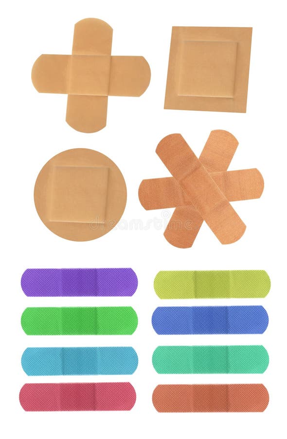 Medical Patch Isolated on White Stock Photo - Image of closeup ...