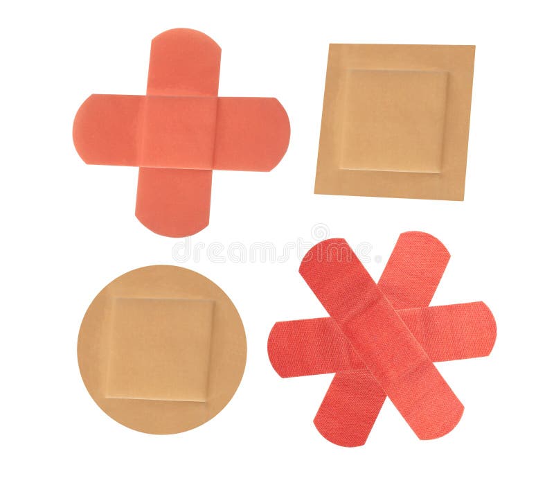 Medical Patch Isolated on White Stock Image - Image of medical ...