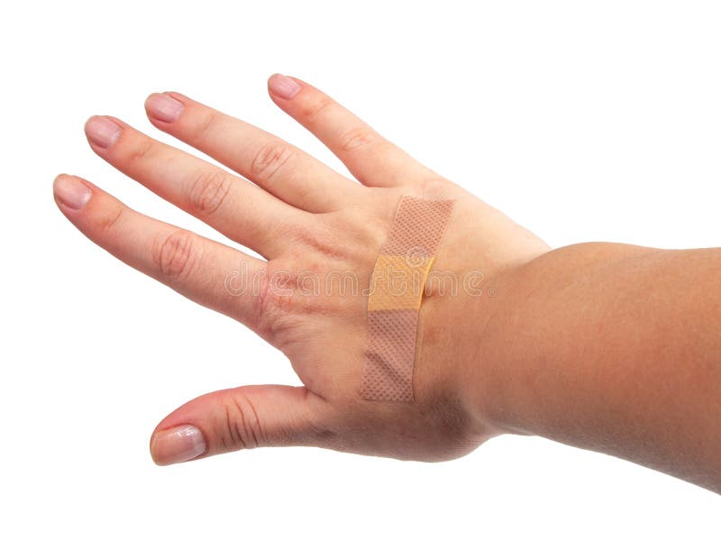 Patch Plaster for Finger Cuts Stock Image - Image of forefinger, pain ...