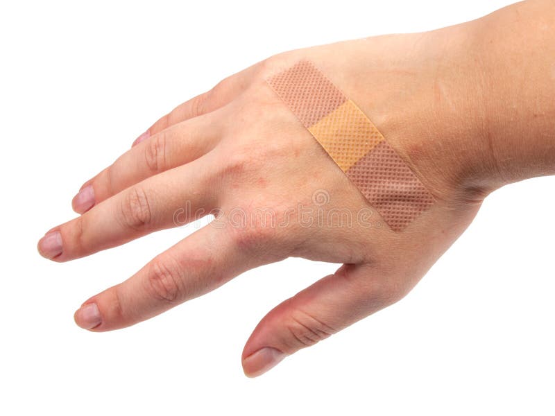Patch Plaster for Finger Cuts Stock Image - Image of forefinger, pain ...