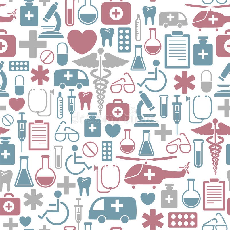 Medical Seamless Pattern , Clinic Vector Illustration. Hospital Thin ...