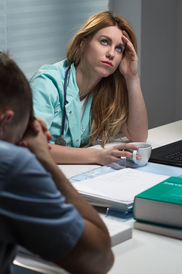 Medical Personnel after Work Stock Photo - Image of frustration ...