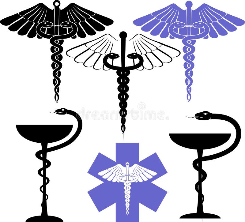 Medical and Pharmacy Symbol Stock Vector - Illustration of caduceus ...