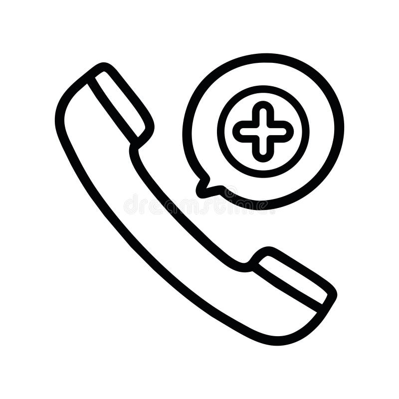 Medical phone call icon stock vector. Illustration of cell - 295539646