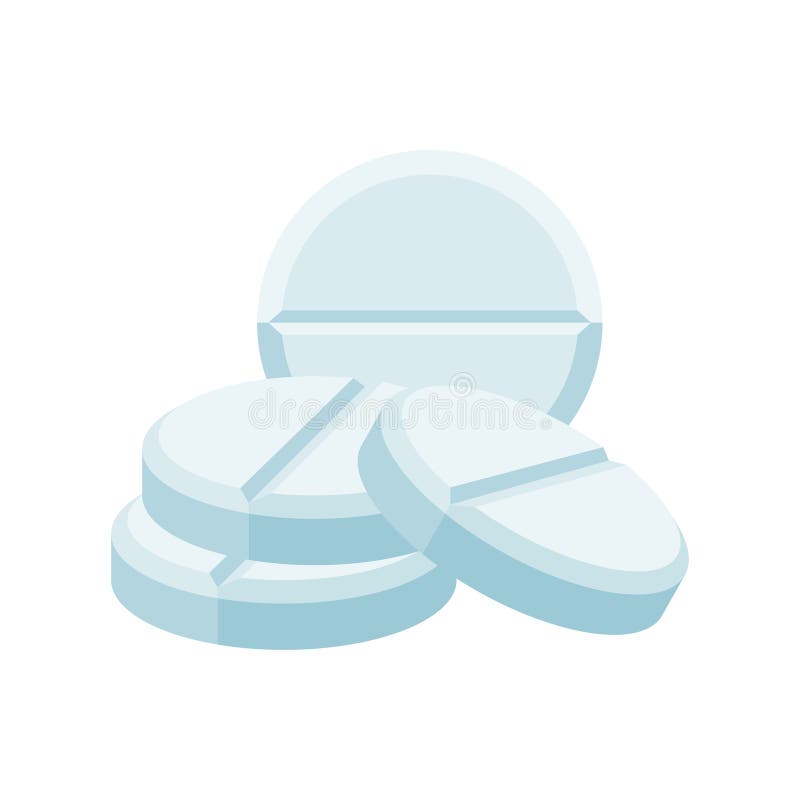 Medical Pill Vector Illustration in Flat Style Stock Illustration ...