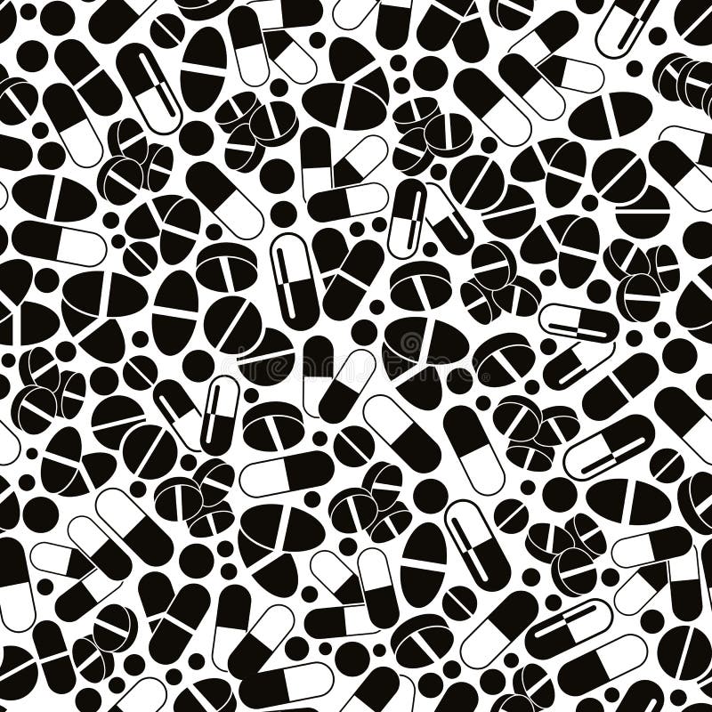 Medical Pills and Capsules Seamless Pattern, Capsules Stock Vector ...