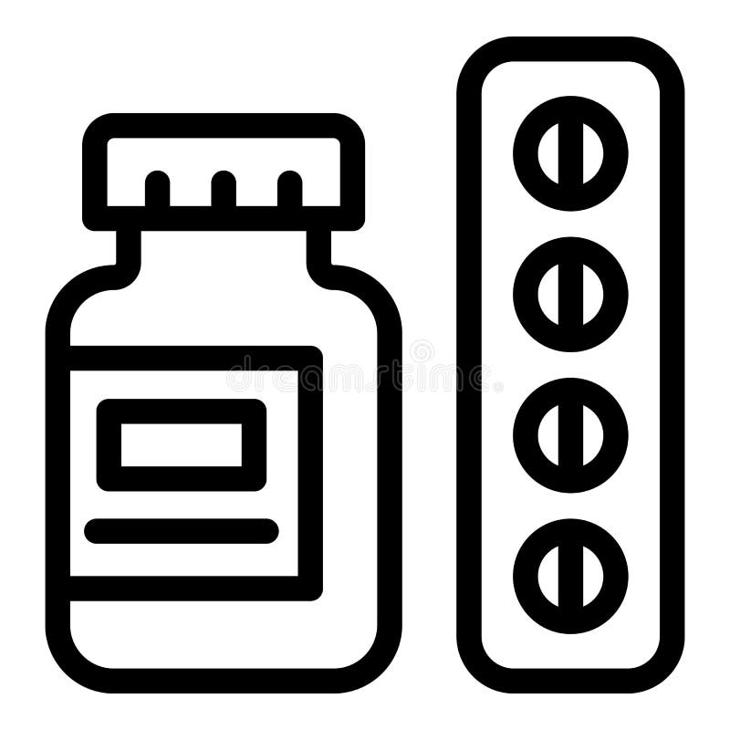 Medical Pharmaceutical Icons Set, Outline Style Stock Vector ...