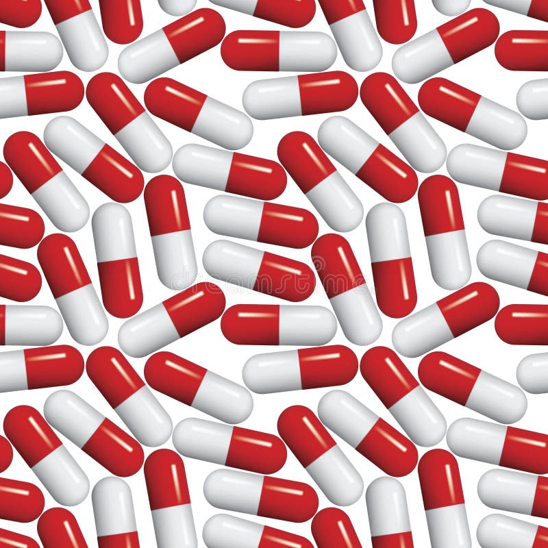 Medical Pills Seamless Pattern. Stock Vector - Illustration of capsule ...