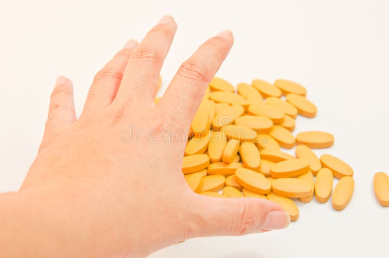 Medical Pills Tablets Capsules Caplets Stock Image - Image of hospital ...