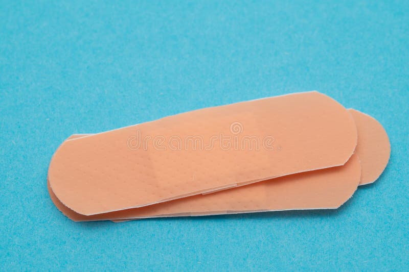 Medical Plaster on a Blue Background Stock Photo - Image of health ...