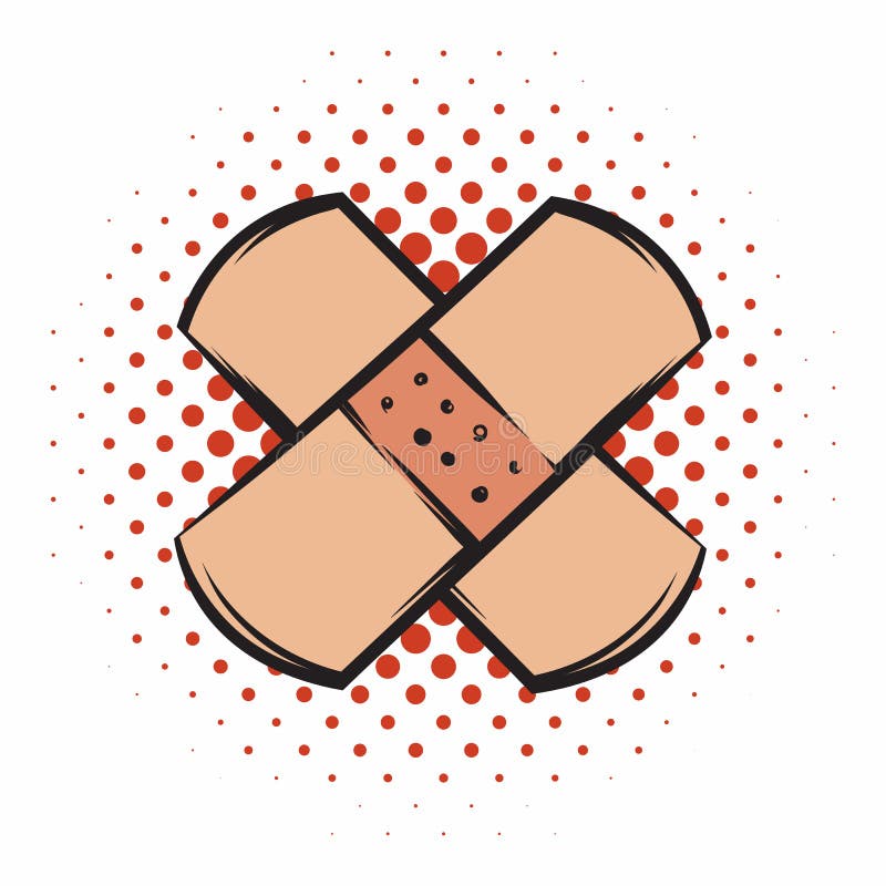 Medical Plaster Icon Cartoon Stock Vector - Illustration of bandage ...