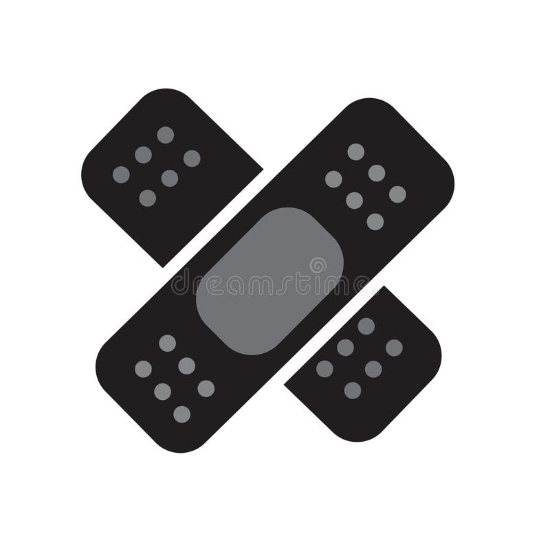 Medical Plaster Silhouette Vector Stock Vector - Illustration of cure ...