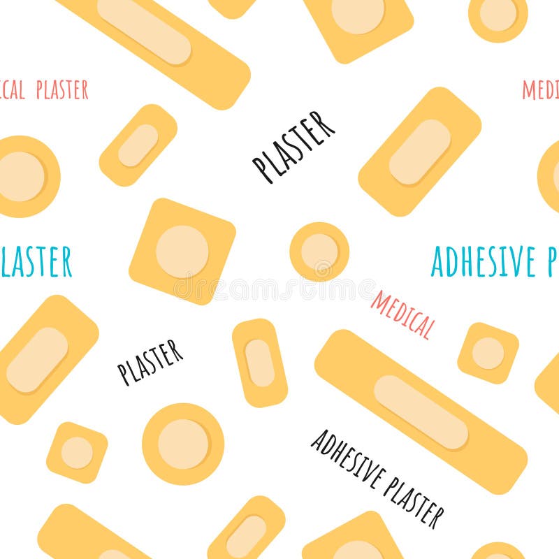 Medical Plasters, Seamless Pattern. Flat Vector Illustration Stock ...