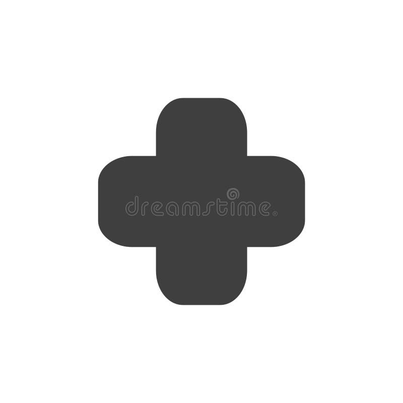 Medical Plus Clinic Icon Simple Flat Illustration Stock Vector ...
