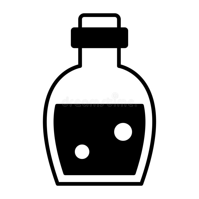 Medical Potion Vector Icon, a Magic Potion Icon on White Background ...