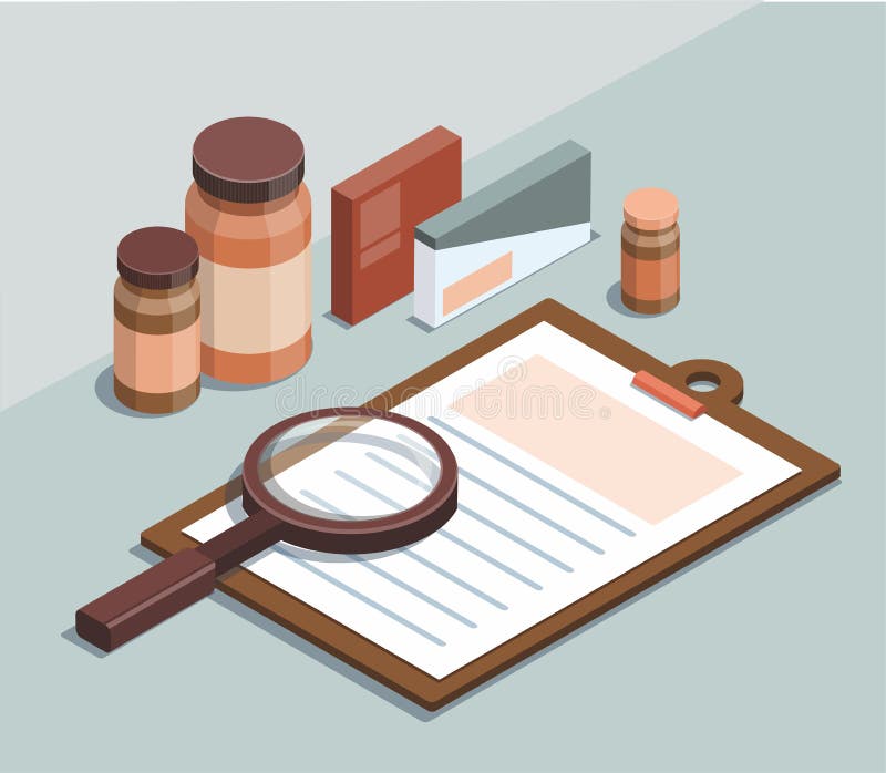 Medical Preparation and Pills. Medical Equipment Isometric Illustration ...