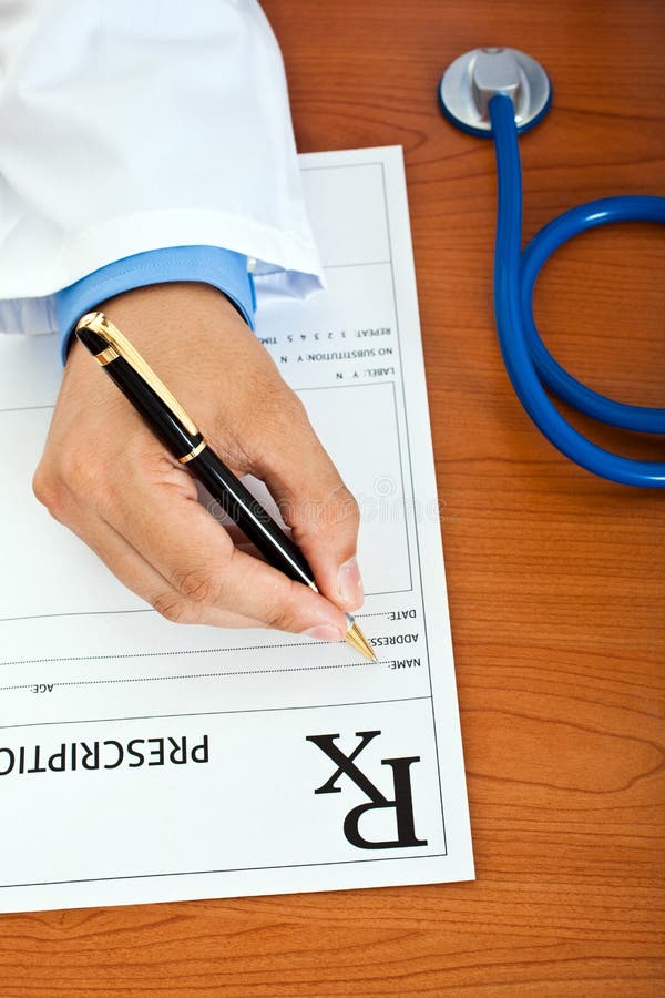 Medical prescription stock photo. Image of hand, clinic - 21925238